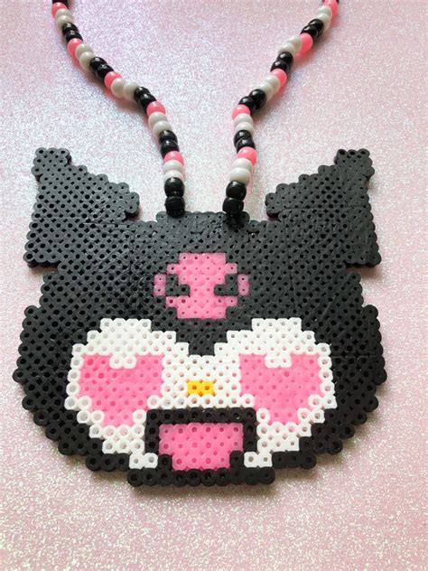 Kuromi Kandi Necklace Perler Beads Designs Perler Bead Patterns The