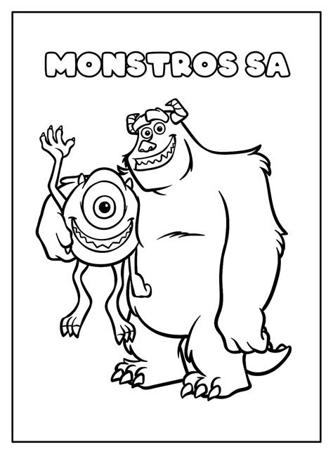 Desenhos De Monstros SA Para Colorir Bora Colorir