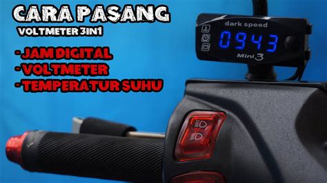 Cara Pasang Voltmeter Jam Digital Di Motor Honda Beat Fi Youtube