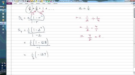 sum to n terms gp youtube