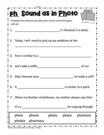 Ph Words For First Grade