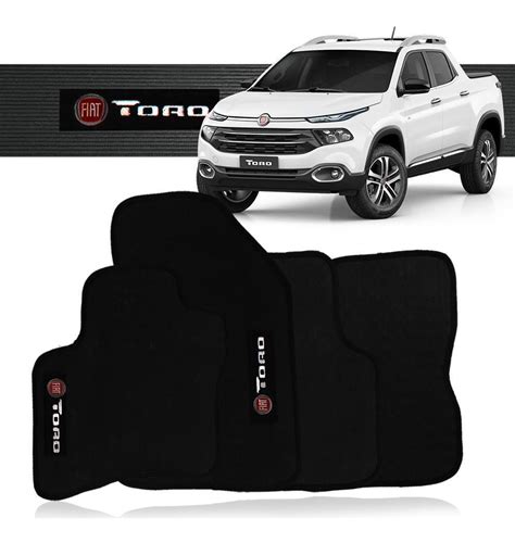 Jogo Tapete Borracha Fiat Toro 2016 A 2023 Preto 4 Peças Parcelamento