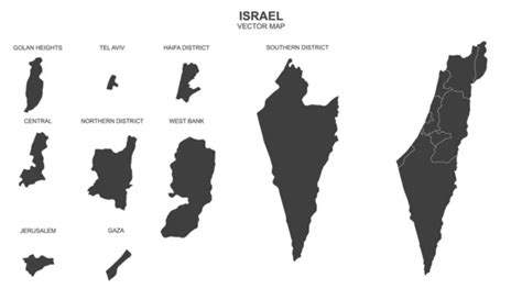 The Political Map Of IsraelStock Fotos Royaltyfrie The Political Map
