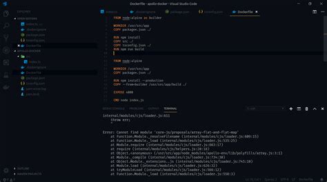 typescript docker image does not run cannot find module stack overflow
