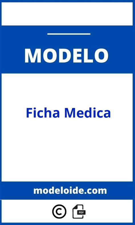 Modelo De Ficha Medica WORD Formato PDF
