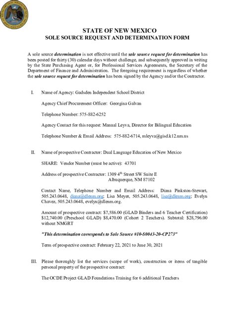 Fillable Online Sole Source Justification Request Form Fax Email Print