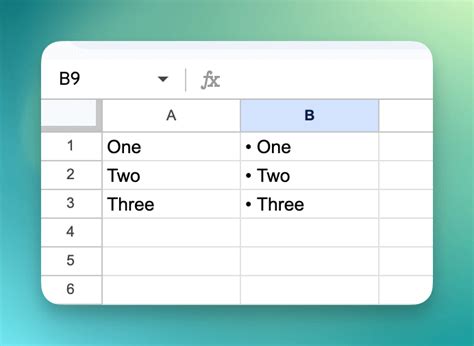 How To Add Bullet Points In Google Sheets