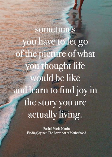 Sometimes You Have To Let Go Of The Picture Finding Joy