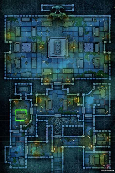 Ancient Crypt Dungeon 22x33 Public Dice Grimorium