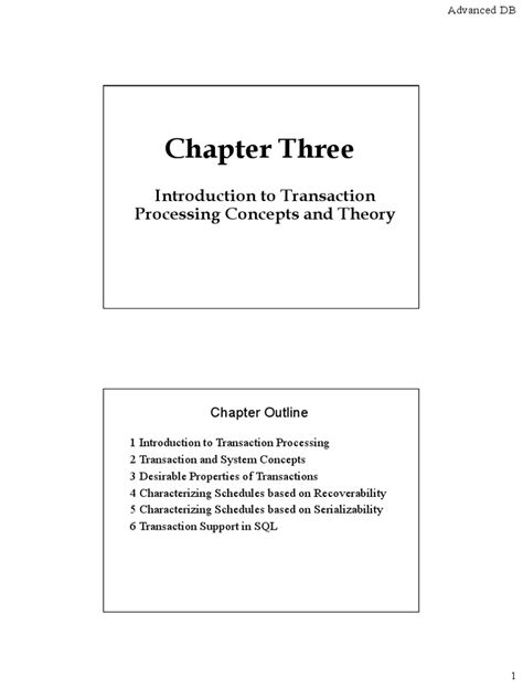 advanced db systems ch 3 pdf database transaction concurrency computer science