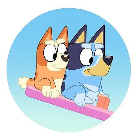 Painel Redondo Tecido Sublimado D Bluey Wrd Wear Sublima Es