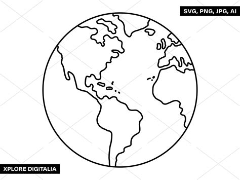 Earth Outline Png