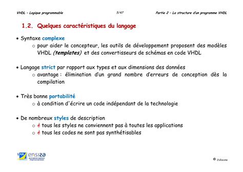 pdf vhdl logique programmable · vhdl logique programmable partie 2 la structure d un