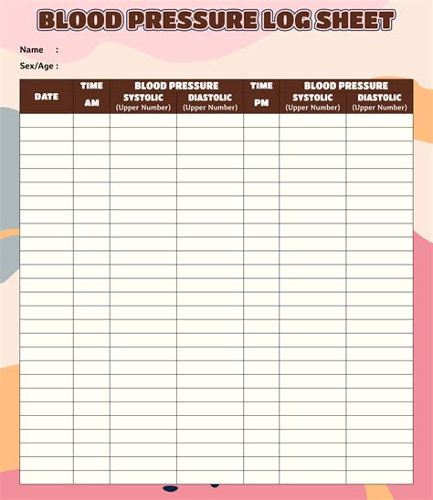 10 Best Printable Blood Pressure Chart Printablee Keski