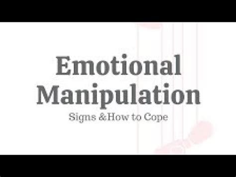 Common Narcissistic Manipulation Tactics Youtube