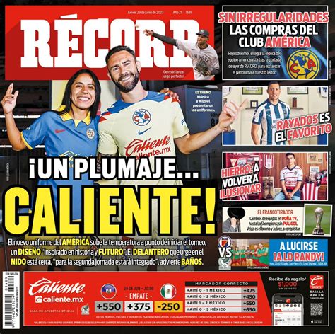 Club América on Twitter Agradecemos al diario Récord por la