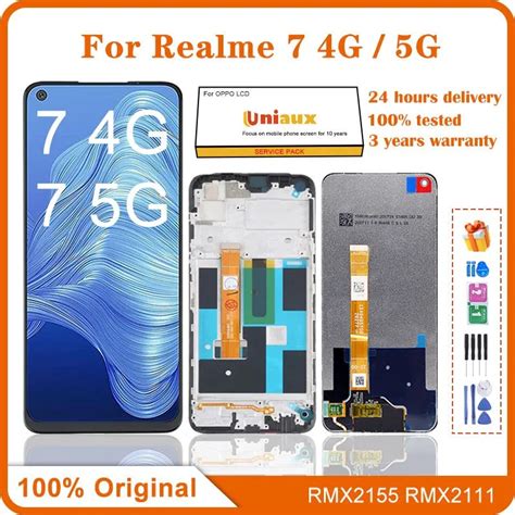 Original Display For Realme 7 4G 5G RMX2155 RMX2151 RMX2111 LCD Dipslay