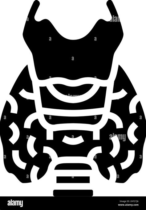 Thyroid Human Organ Glyph Icon Vector Illustration Stock Vector Image