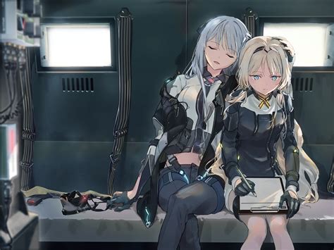 2girls Ak12 Girls Frontline An94 Girls Frontline Anthropomorphism Aqua Eyes Blonde Hair