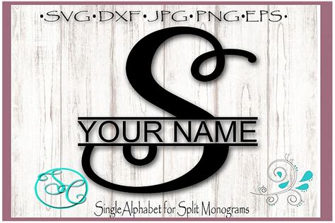 40 Cricut Free Split Monogram Svg Creativefabrica