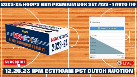 Panini Hoops Nba Premium Box Set Dutch Auction Youtube