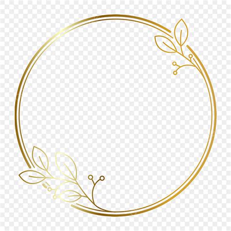 Classic Golden Frame Vector PNG Images Classic Golden Circle Floral