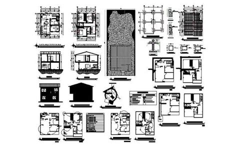 House Drawing 8 00mtr X 8 20mtr With Detail Dimension In Dwg File