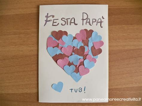 Lavoretti festa del papà il biglietto con i cuori FunLab Blog