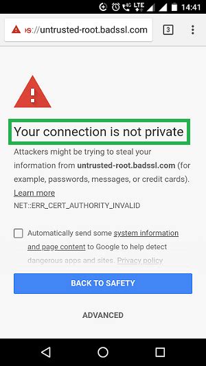 how to fix ssl connection errors on android phones