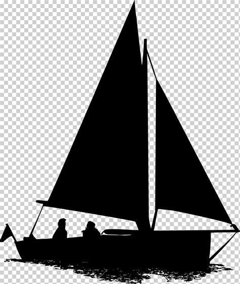 Velero Hermoso Barco Tri Ngulo Carabela Monocromo Png Klipartz