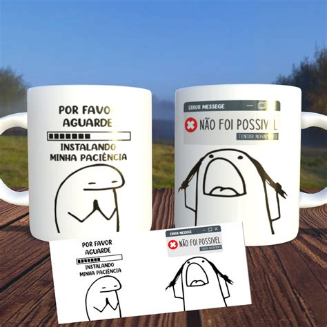 Caneca Flork Meme Instalando Minha Paciência Shopee Brasil