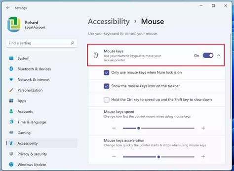 A Guide To Moving The Mouse Pointer With Mouse Keys In Windows 11