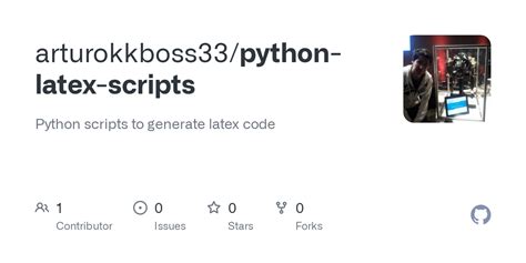 github arturokkboss33 python latex scripts python scripts to generate latex code