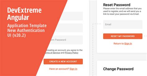 devextreme angular application template new authentication ui v20 2