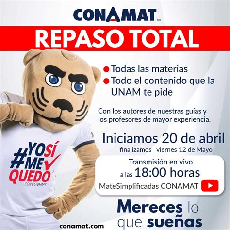 Repaso total del Examen de Admisión de la UNAM disponible en el YouTube
