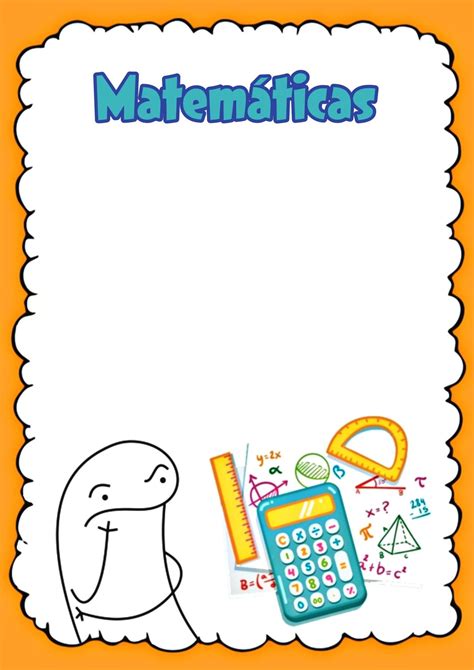 Carátula de Matemáticas Caratulas de matematicas Portadas de