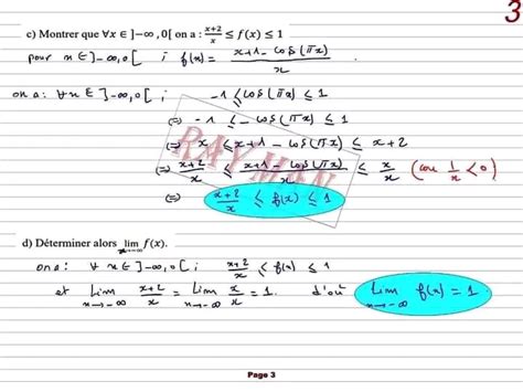 Bac Sc expérimentales Math bj limites et continuité