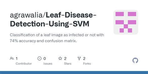 github agrawalia leaf disease detection using svm classification of a leaf image as infected