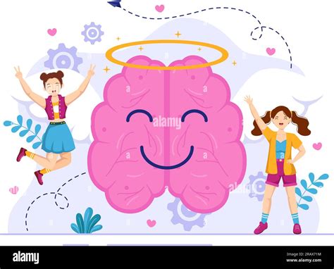 Positives Thoughts Vector Illustration With Thinking Positive As A