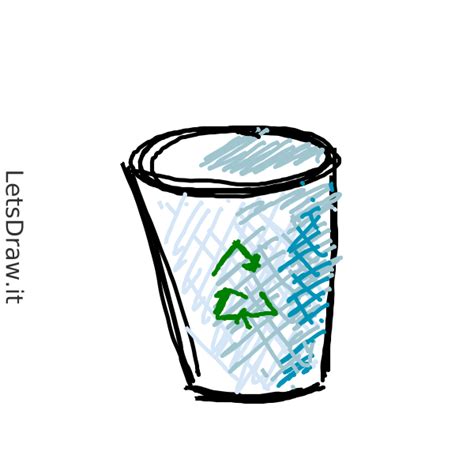 How To Draw Recycling Bin LetsDrawIt
