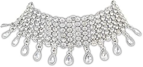 Sexy Shining Crystal Full Rhinestone Choker Necklace Water Drop Pendant Necklace