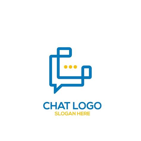 Logo De Chat Avec Une Bulle De Dialogue Vecteur Premium