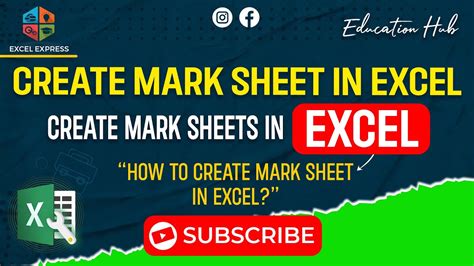 How To Create Marksheet In Excel Step By Step In Hindi Formula