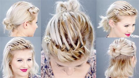 Easy Braids For Short Hair Tutorial Milabu Youtube