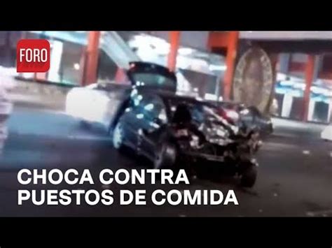Conductor borracho a exceso provoca choque múltiple y se lleva puestos