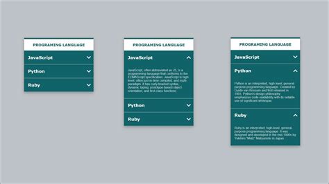 Awesome Accordion Using Html Css Flexbox Jquery Youtube