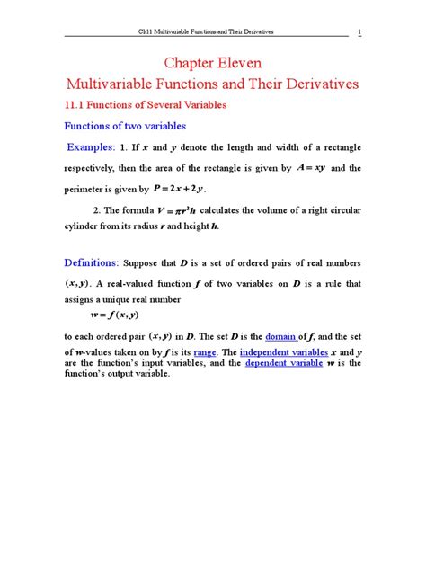 chapter11 multivariable functions pdf maxima and minima derivative