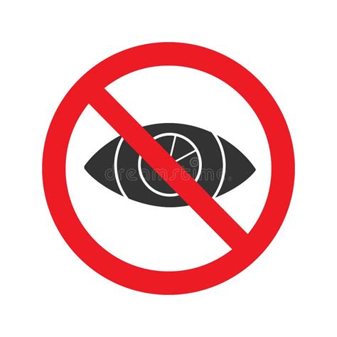 Signo Prohibido Con Icono De Glifo De Grifo Ilustración del Vector