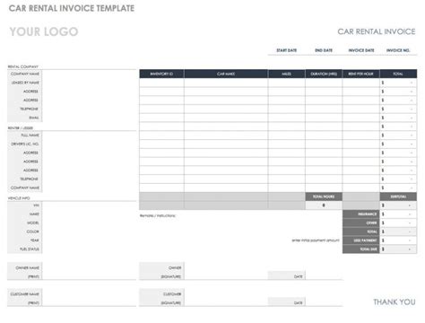 Free Invoice Templates Smartsheet Intended For Trucking Company Invoice
