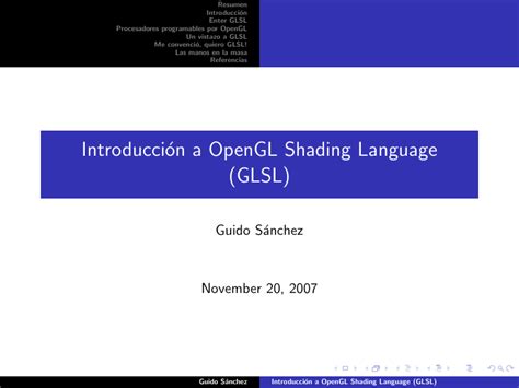 introducción a opengl shading language glsl